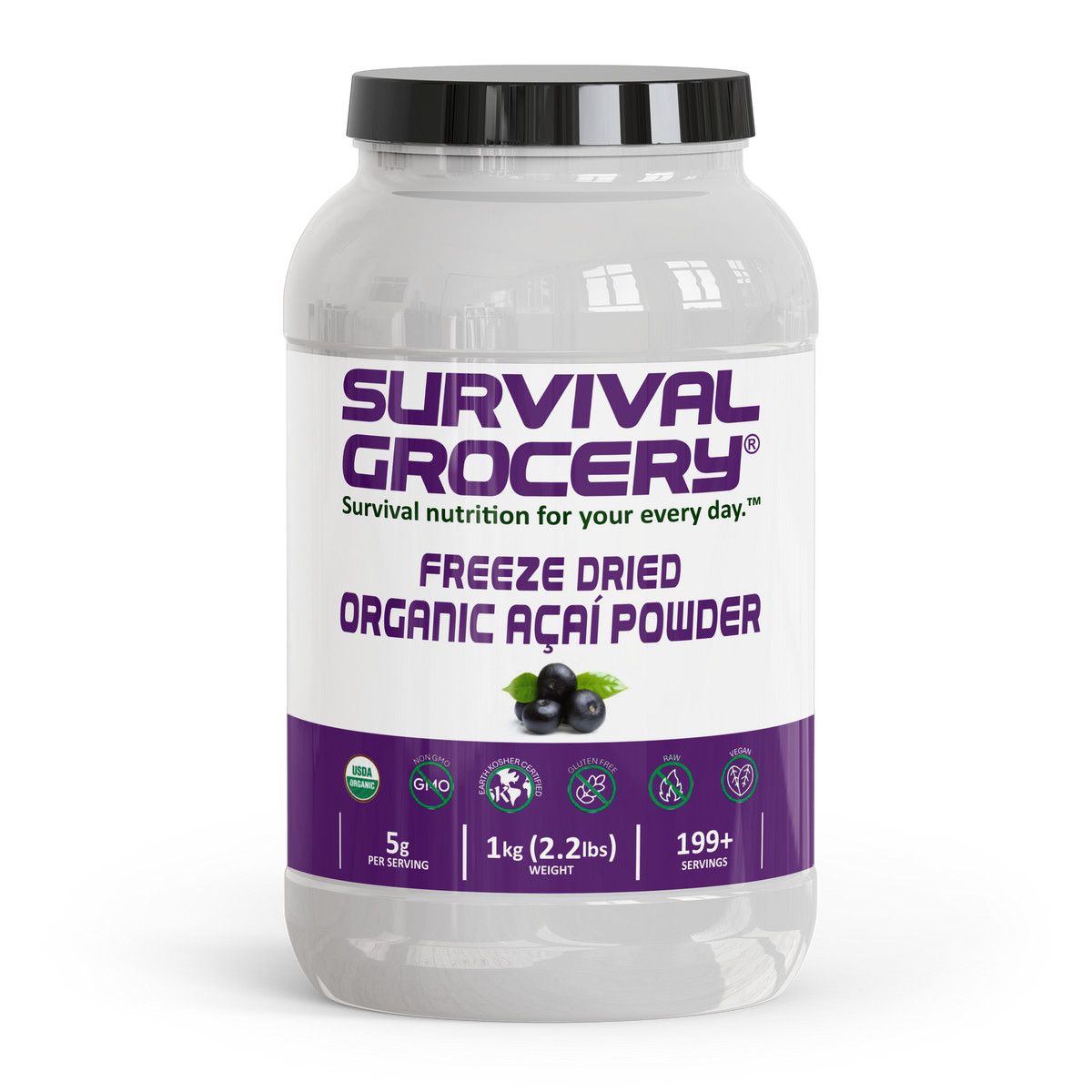 Survival Grocery® - Organic Freeze Dried Acai Powder